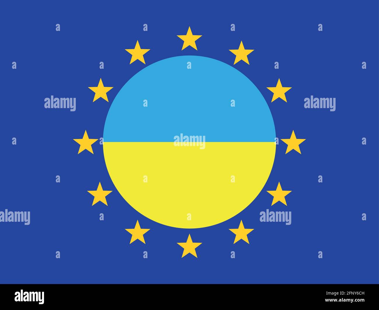 Flags of the European Union and Ukraine Stock Vector Image & Art - Alamy