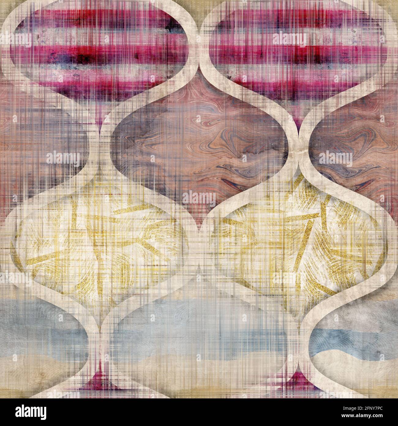 Seamless Moroccan inspired highly textured pattern for surface print ...