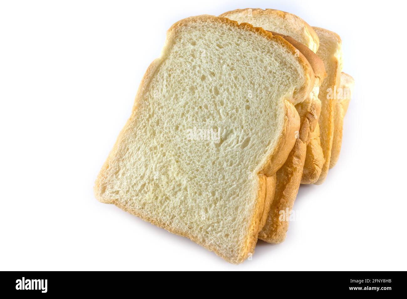 Slice of white bread isolated on white background Stock Photo - Alamy
