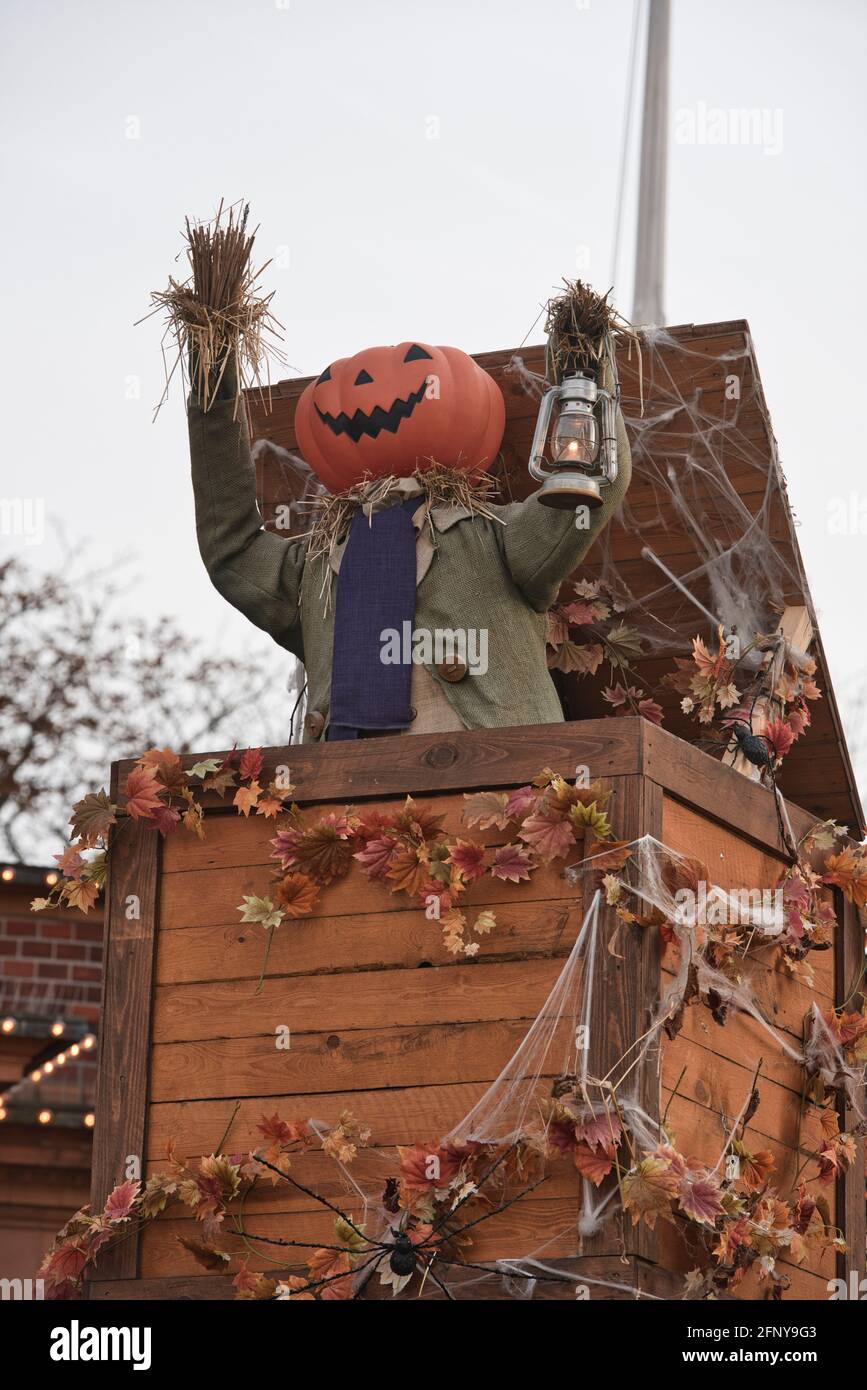 Halloween decoration at Tivoli in Copenhagen, Denmark. . High quality ...