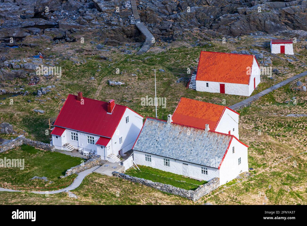Old lighthouse keeper's house on the Norwegian coast Stock Photo - Alamy