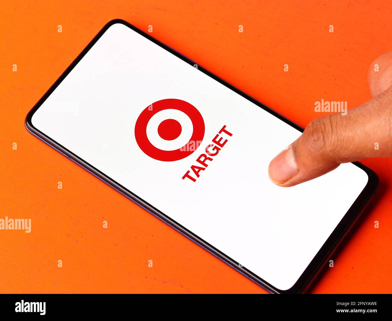 Assam, india - May 18, 2021 : Target Corporation logo on phone screen ...