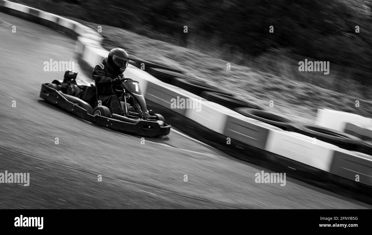 Go kart Black and White Stock Photos & Images - Alamy