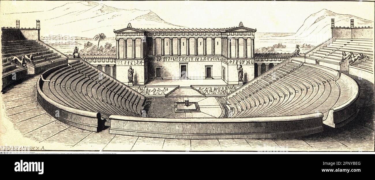 theatre / theater, ancient world, building, theatre in Segesta ...