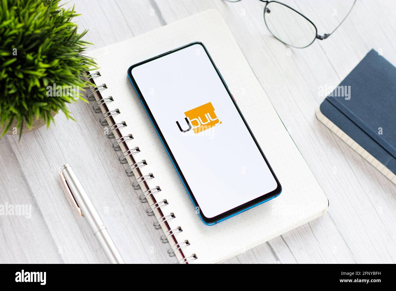 Assam, india - May 18, 2021 : Ubuy logo on phone screen stock image ...
