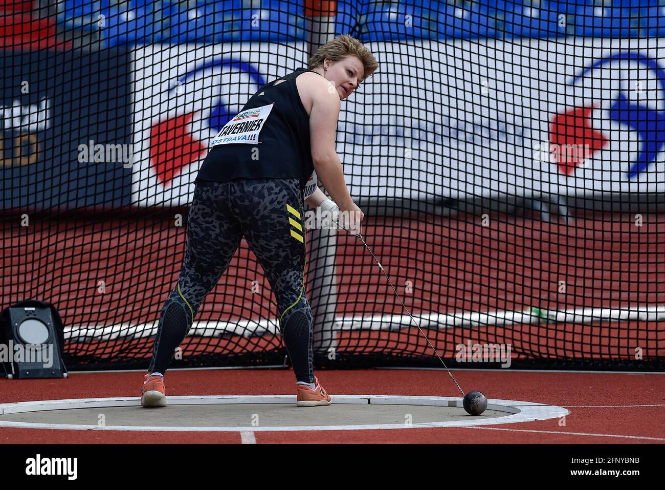 French athlete specialising in the hammer throw Alexandra Tavernier in ...