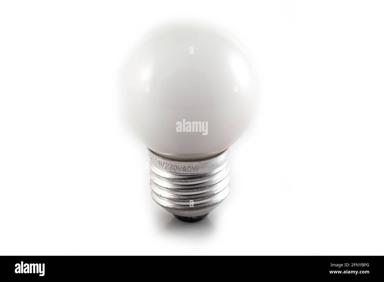 Light bulb on white background Stock Photo - Alamy