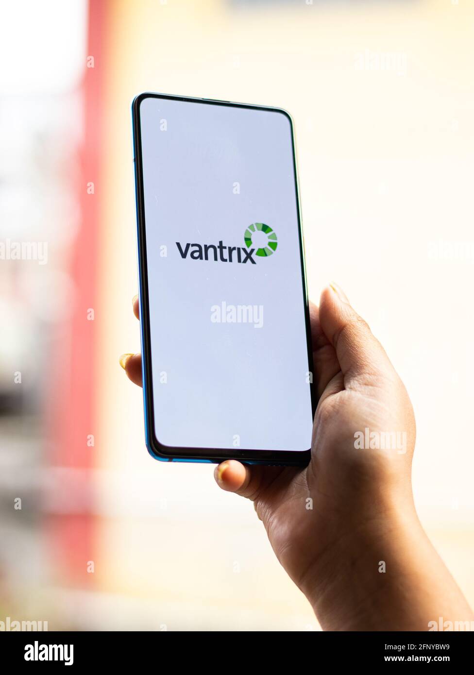 Assam, india - May 18, 2021 : Vantrix logo on phone screen stock image ...