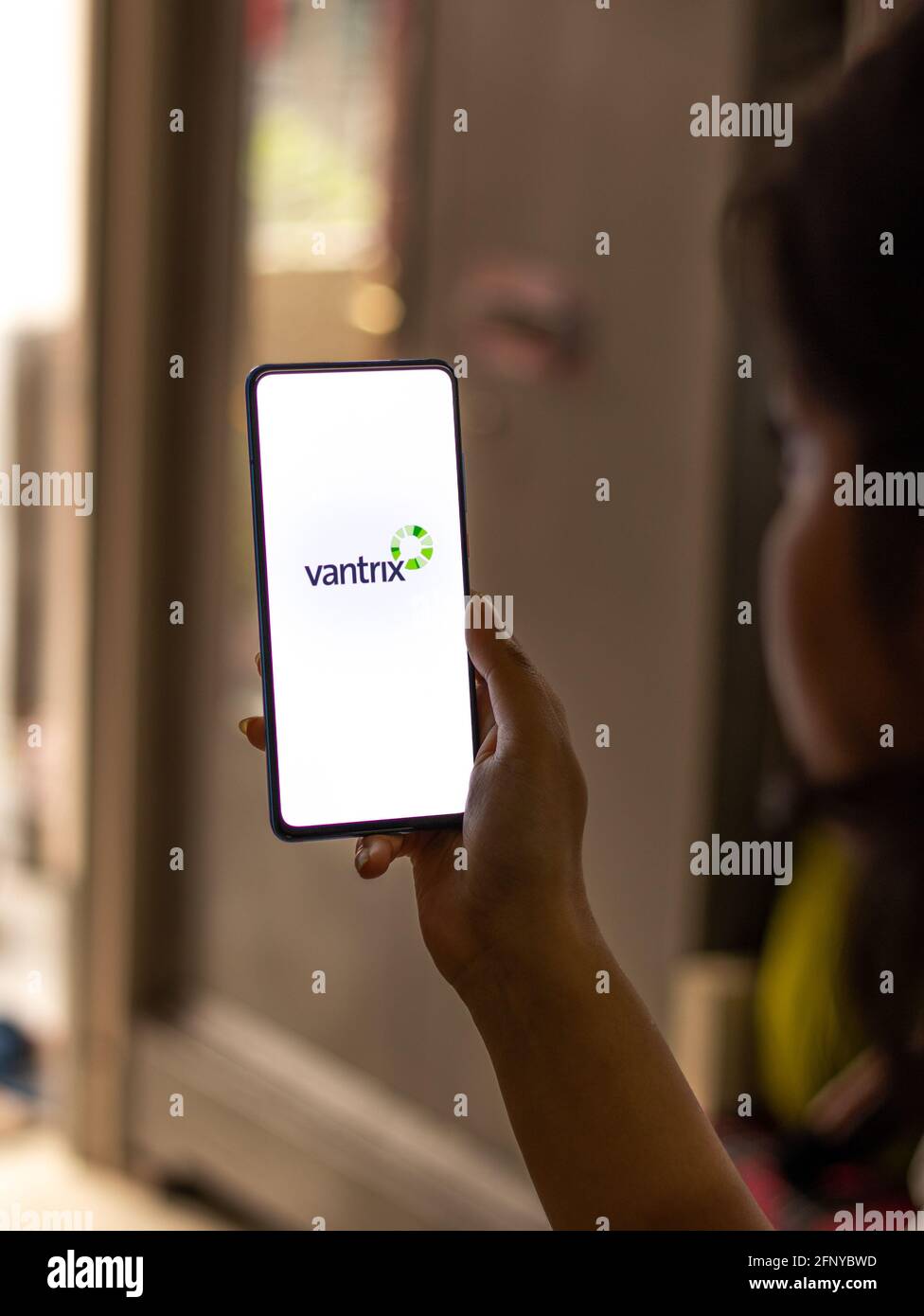 Assam, india - May 18, 2021 : Vantrix logo on phone screen stock image ...