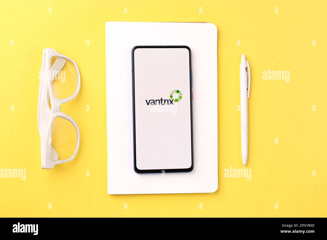 Assam, india - May 18, 2021 : Vantrix logo on phone screen stock image ...