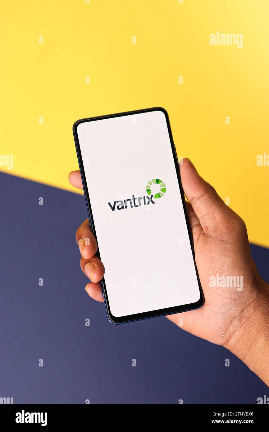 Assam, india - May 18, 2021 : Vantrix logo on phone screen stock image ...
