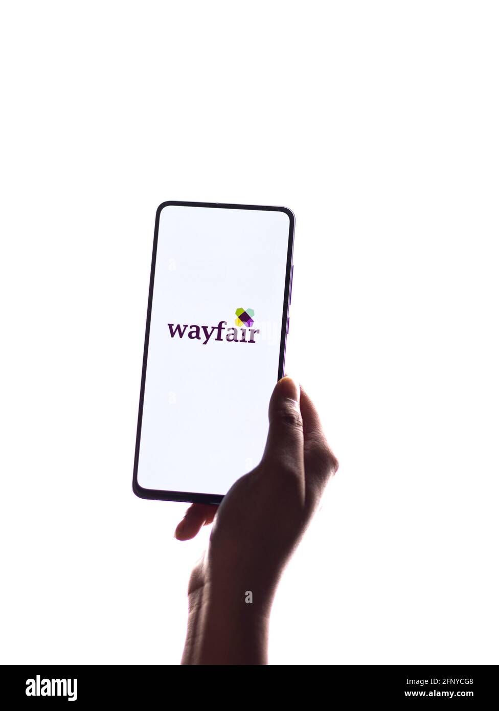 Assam, india - May 18, 2021 : Wayfair logo on phone screen stock image ...