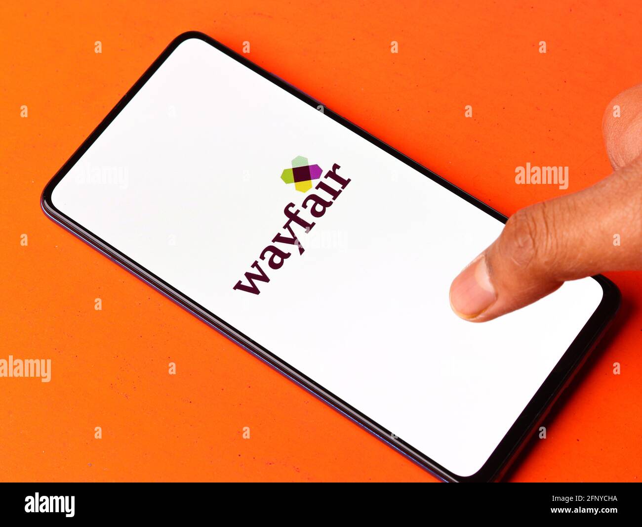 Assam, india - May 18, 2021 : Wayfair logo on phone screen stock image ...