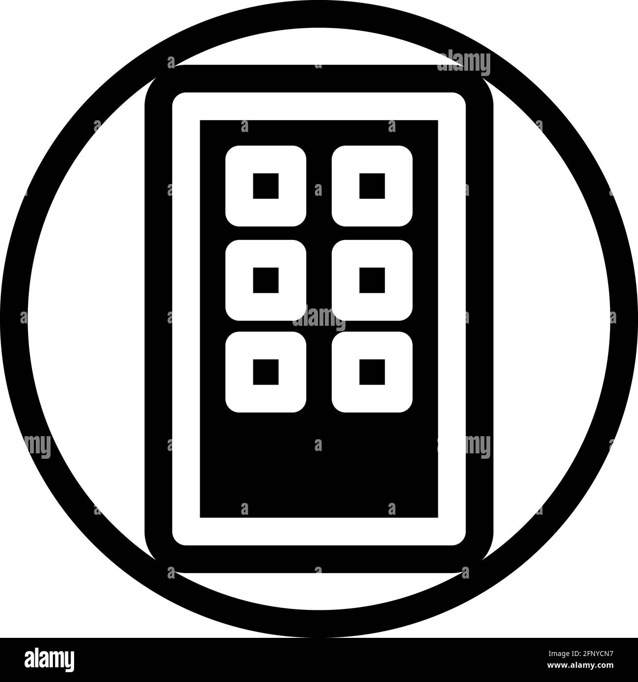 Big windows building icon in flat design with black color and outline ...