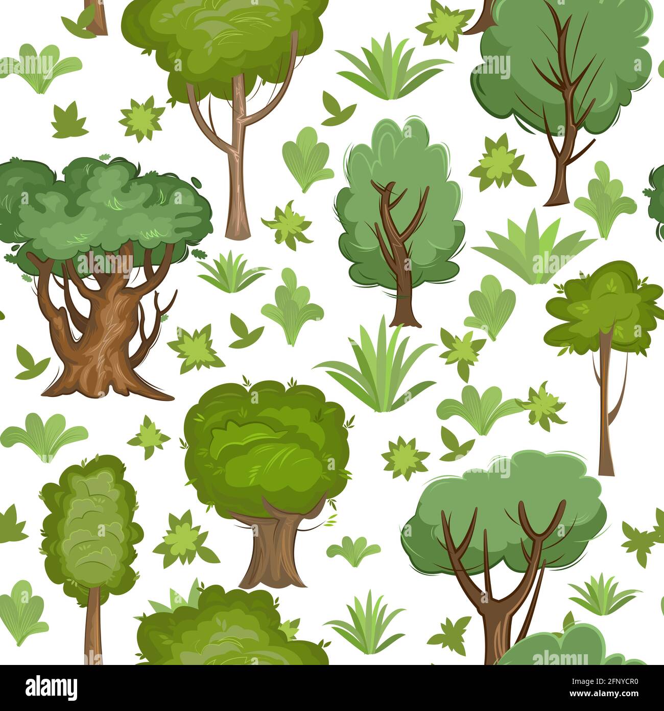 Natural landscape with forest and green trees. Seamless. Beautiful ...