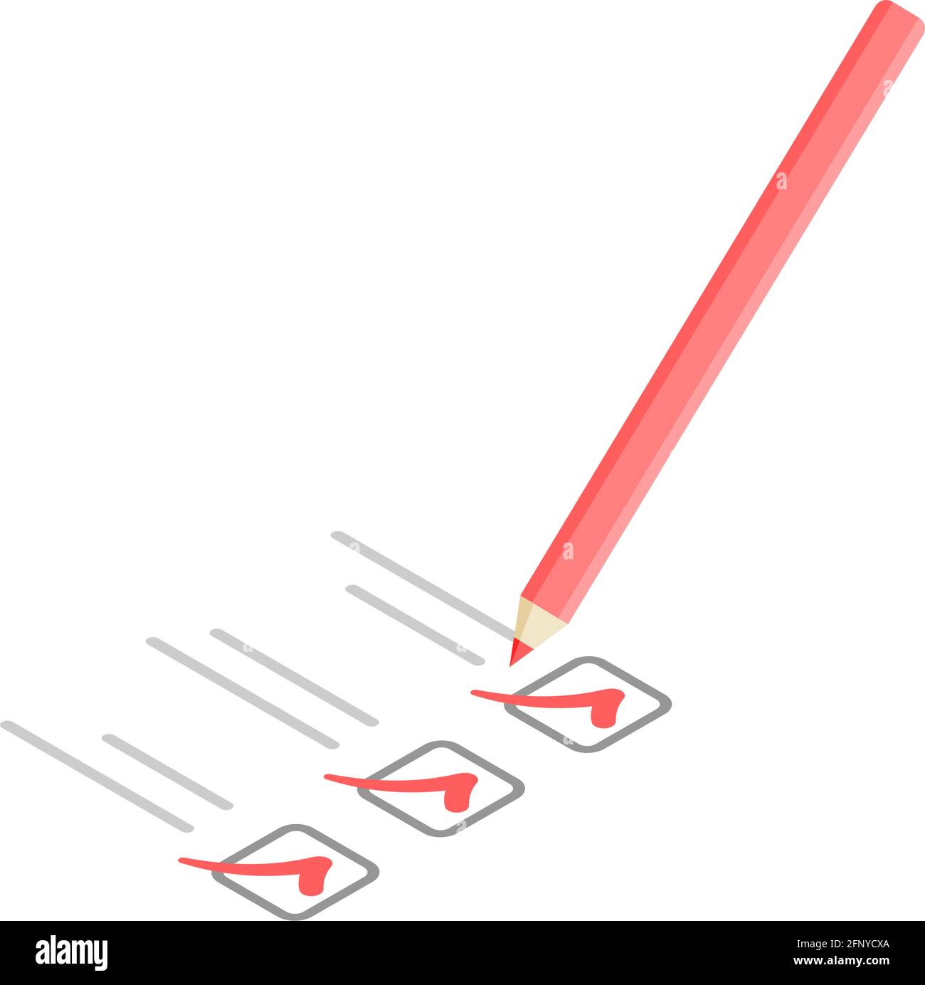 Check pencil. Vector illustration that is easy to edit Stock Vector ...