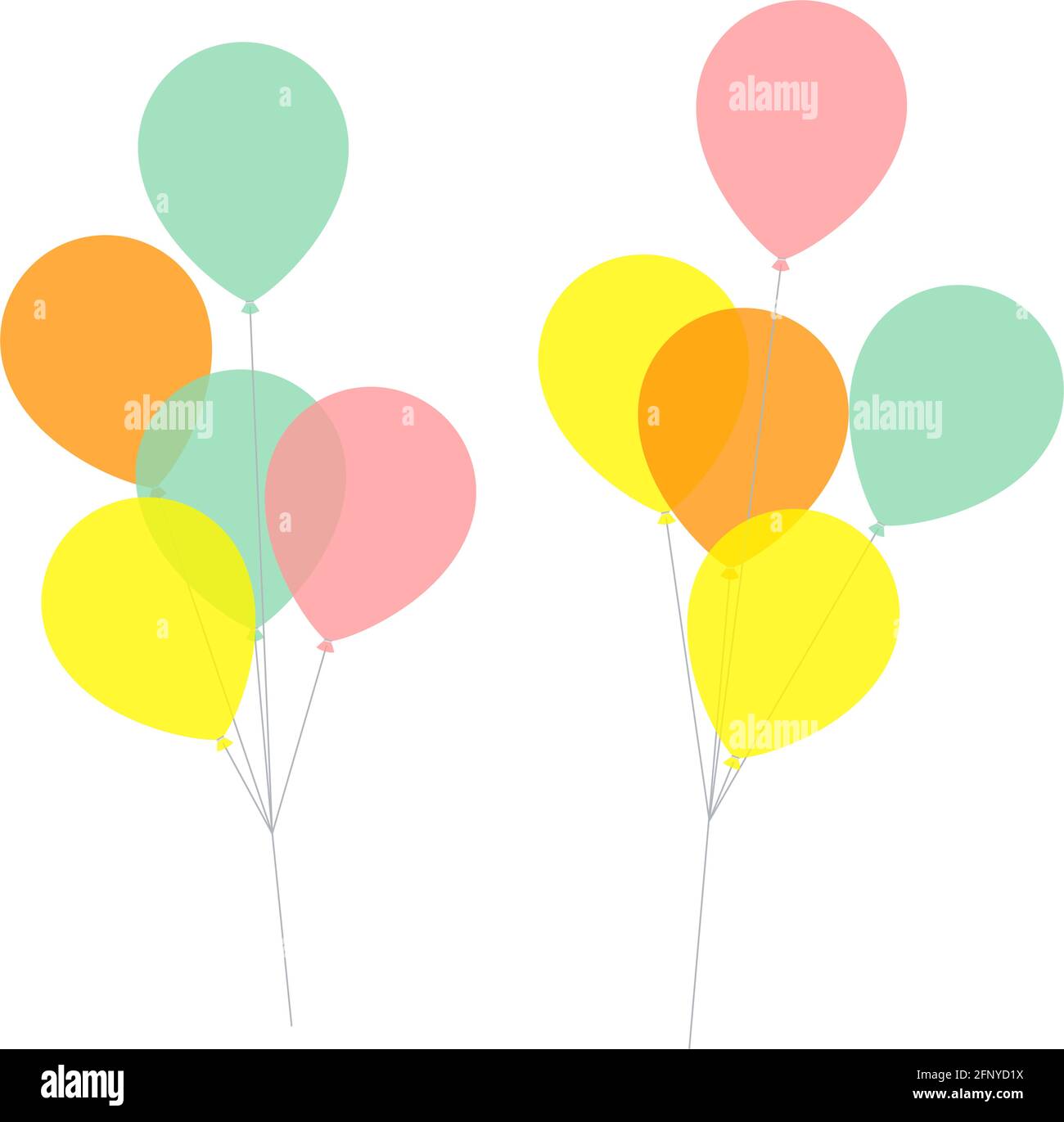 Balloons. Vector illustration that is easy to edit Stock Vector Image ...