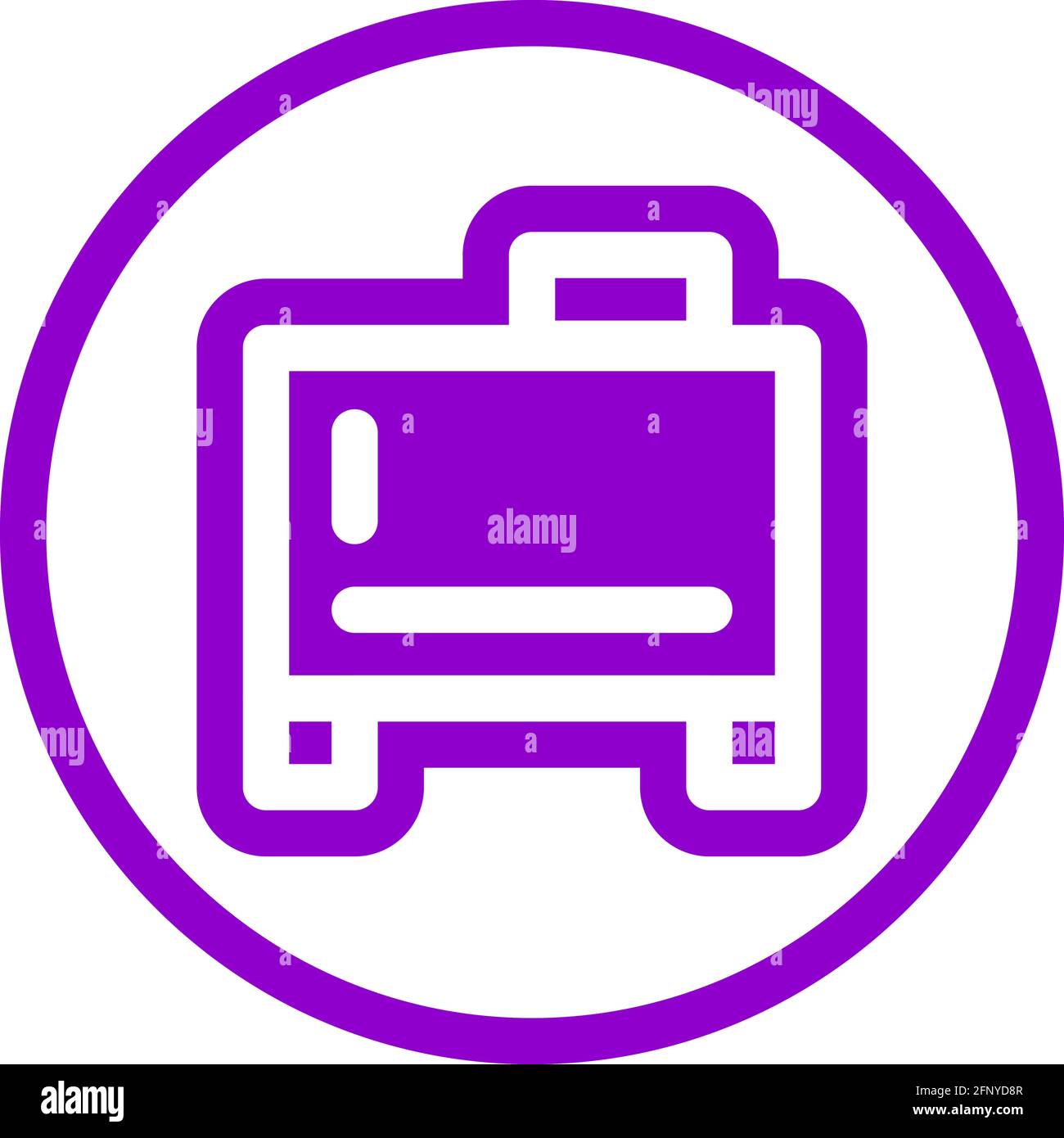 Water storage icon in flat design with purple color and outline on a ...
