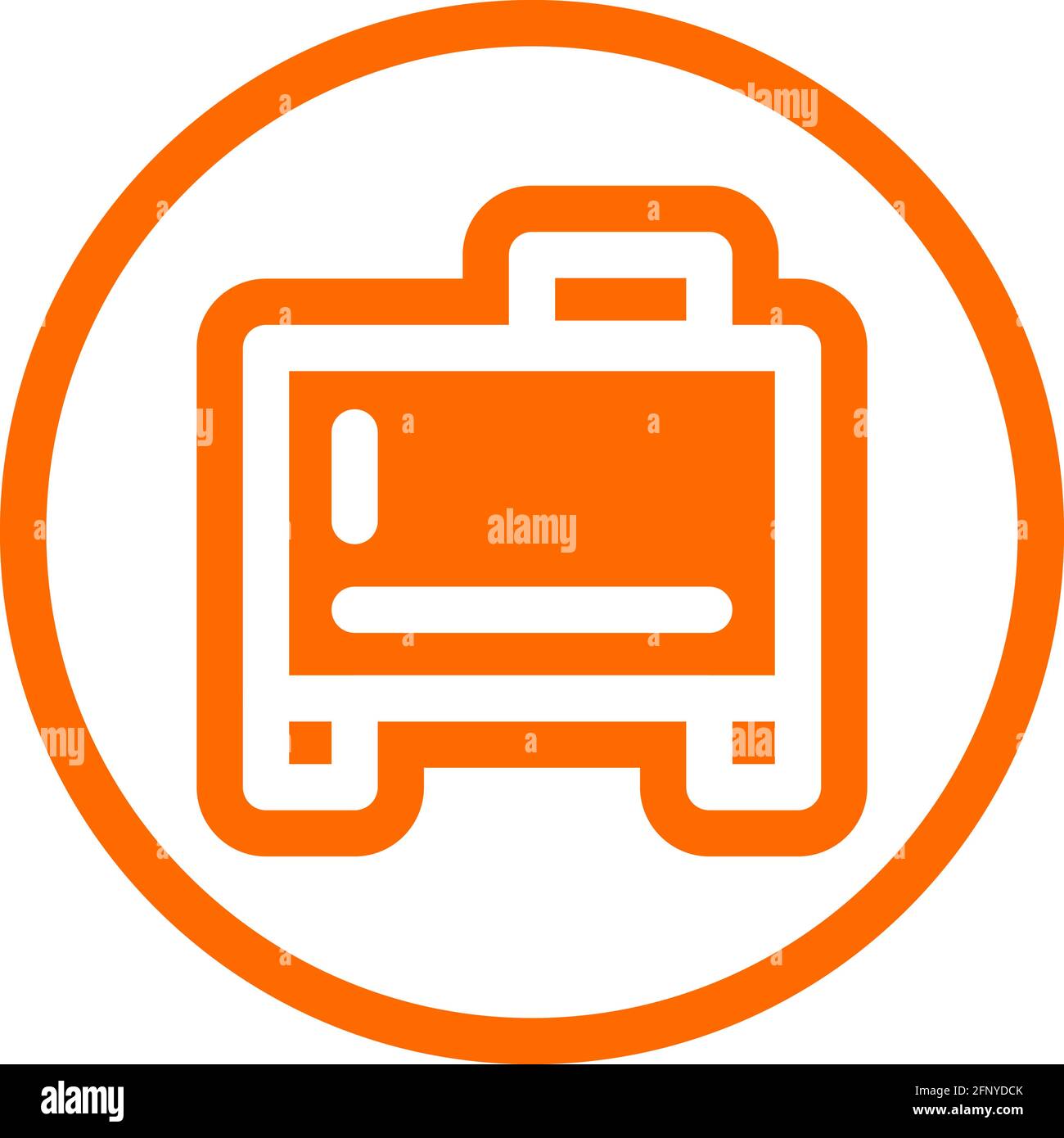 Water storage icon in flat design with orange color and outline on a ...