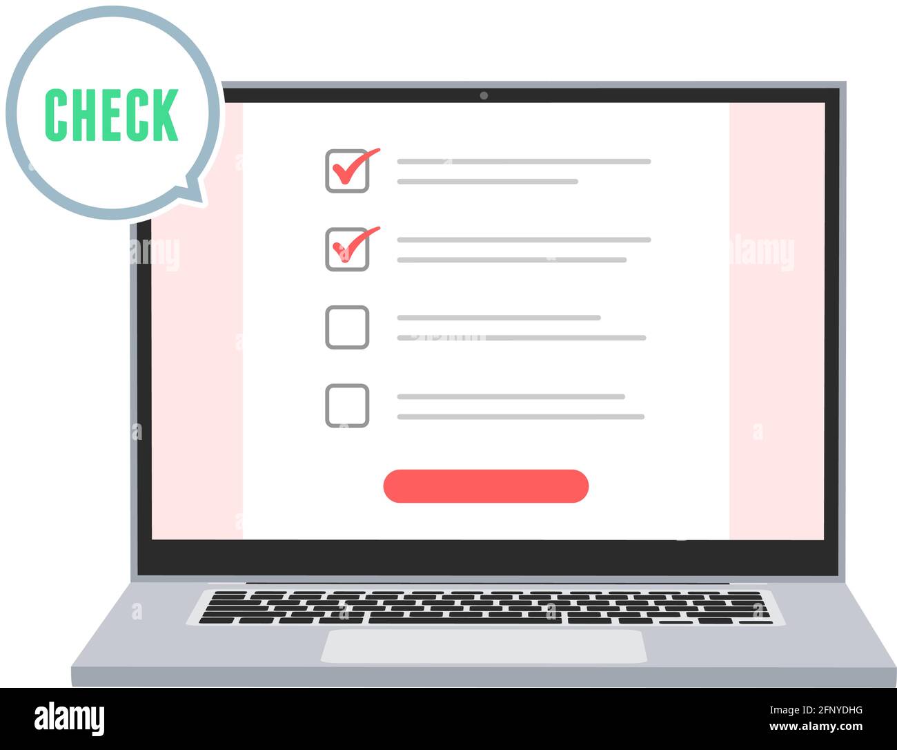 PC check screen. Vector illustration that is easy to edit Stock Vector ...