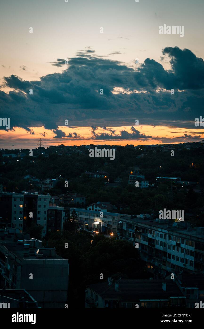 Beautiful sunsets over the city Stock Photo - Alamy