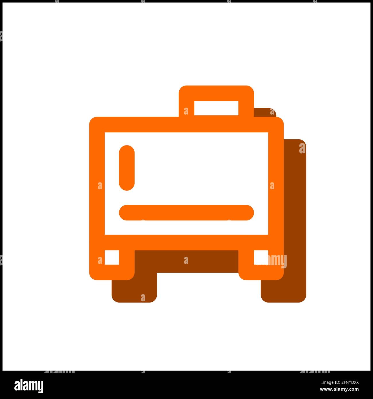 Water storage icon in flat design with orange color and drop shadow ...