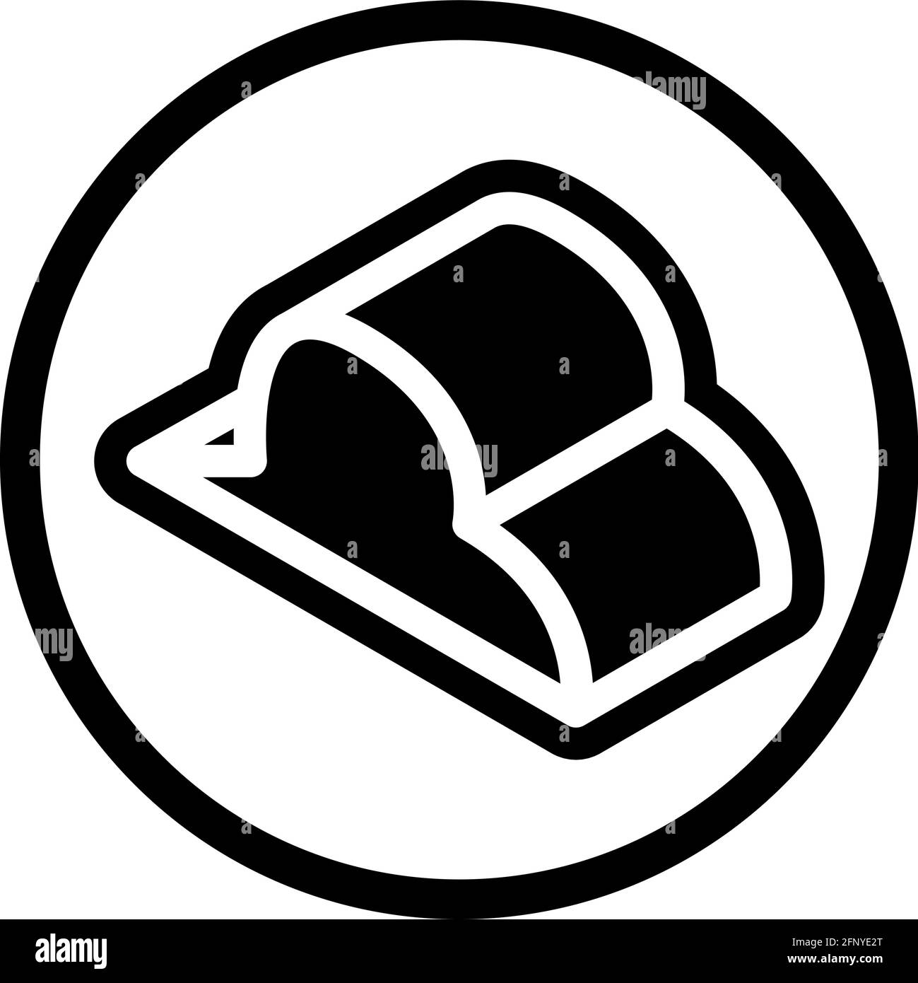 Sharp cloud icon in isometric flat design with black color and outline ...