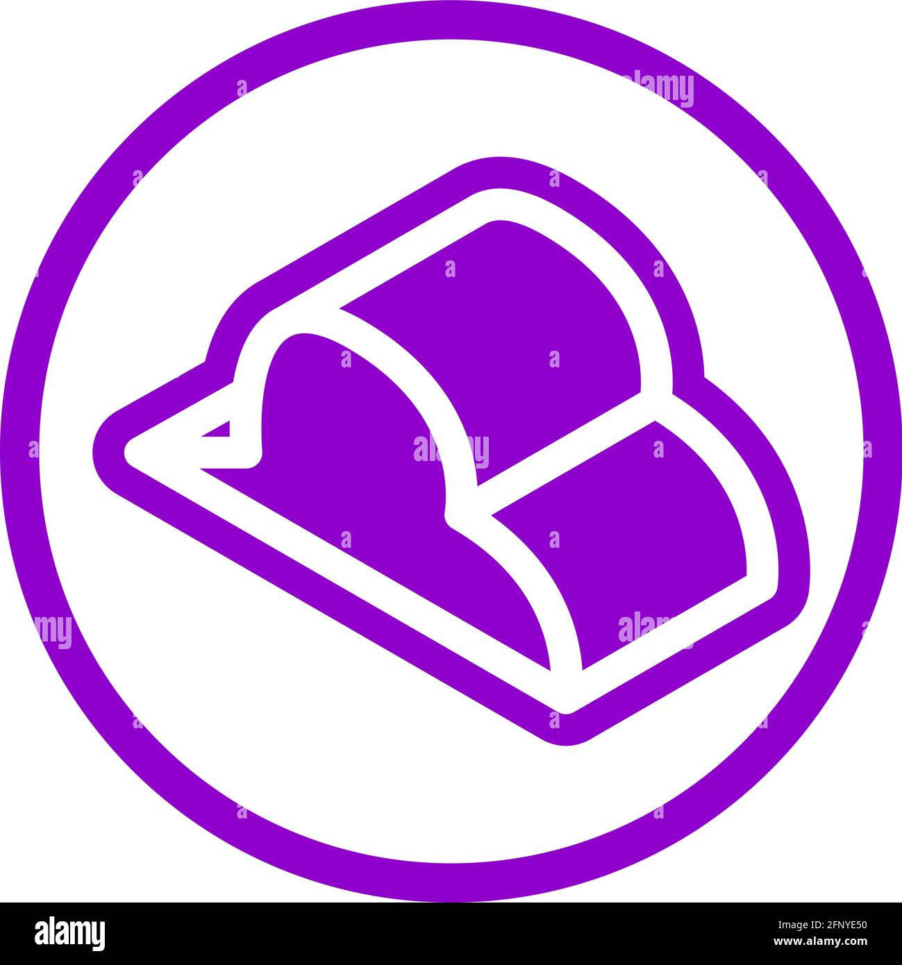 Sharp cloud icon in isometric flat design with purple color and outline ...