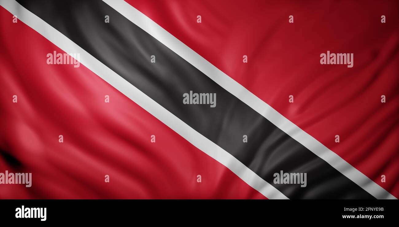 3d rendering of a national Trinidad and Tobago flag Stock Photo - Alamy