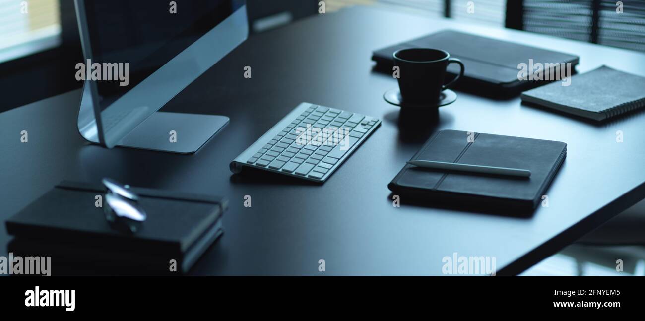 Cropped shot office desk hi-res stock photography and images - Alamy