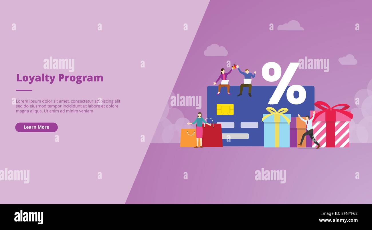 loyalty program for website design template banner or slide ...