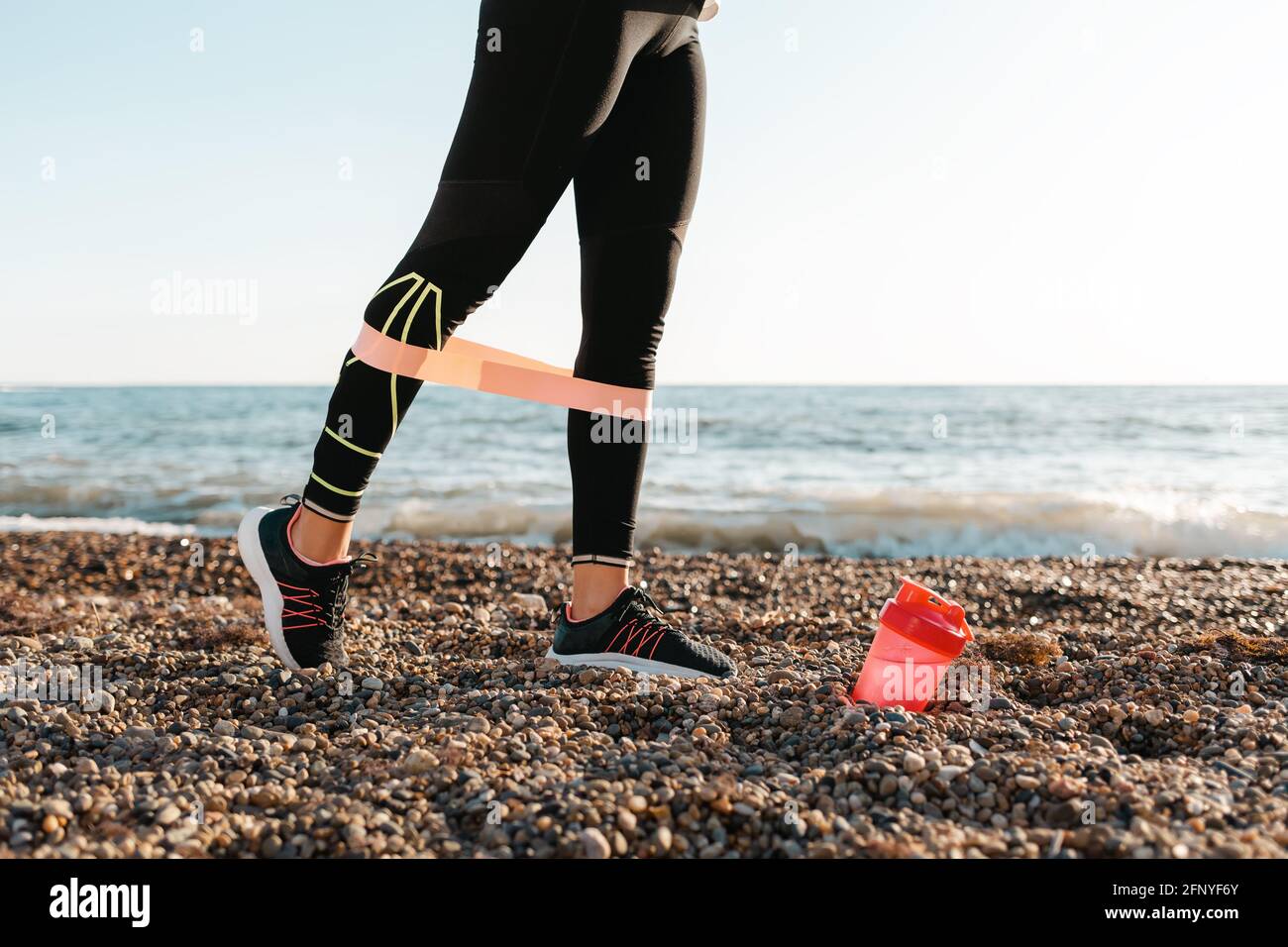 Beautiful active woman shakes legs hi-res stock photography and images ...