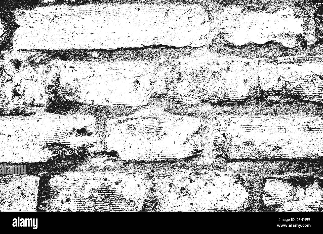Distressed overlay texture of old brick wall, grunge background ...