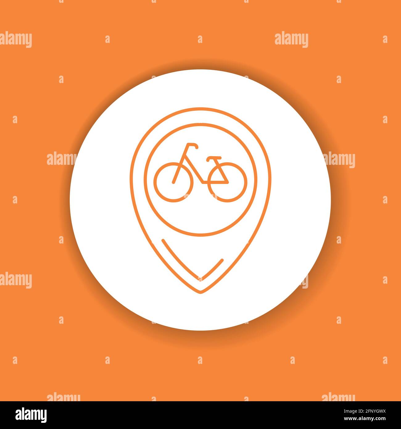 Location bicycle color glyph icon. City transport rental. Sharing ...