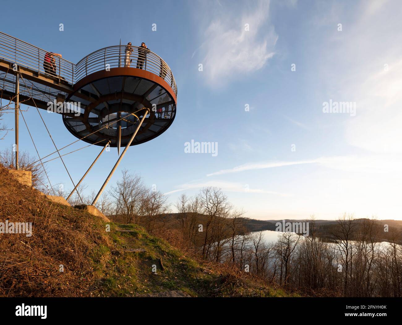 Attendorn, Biggetalsperre, Aussichtsplattform Biggeblick Stock Photo ...