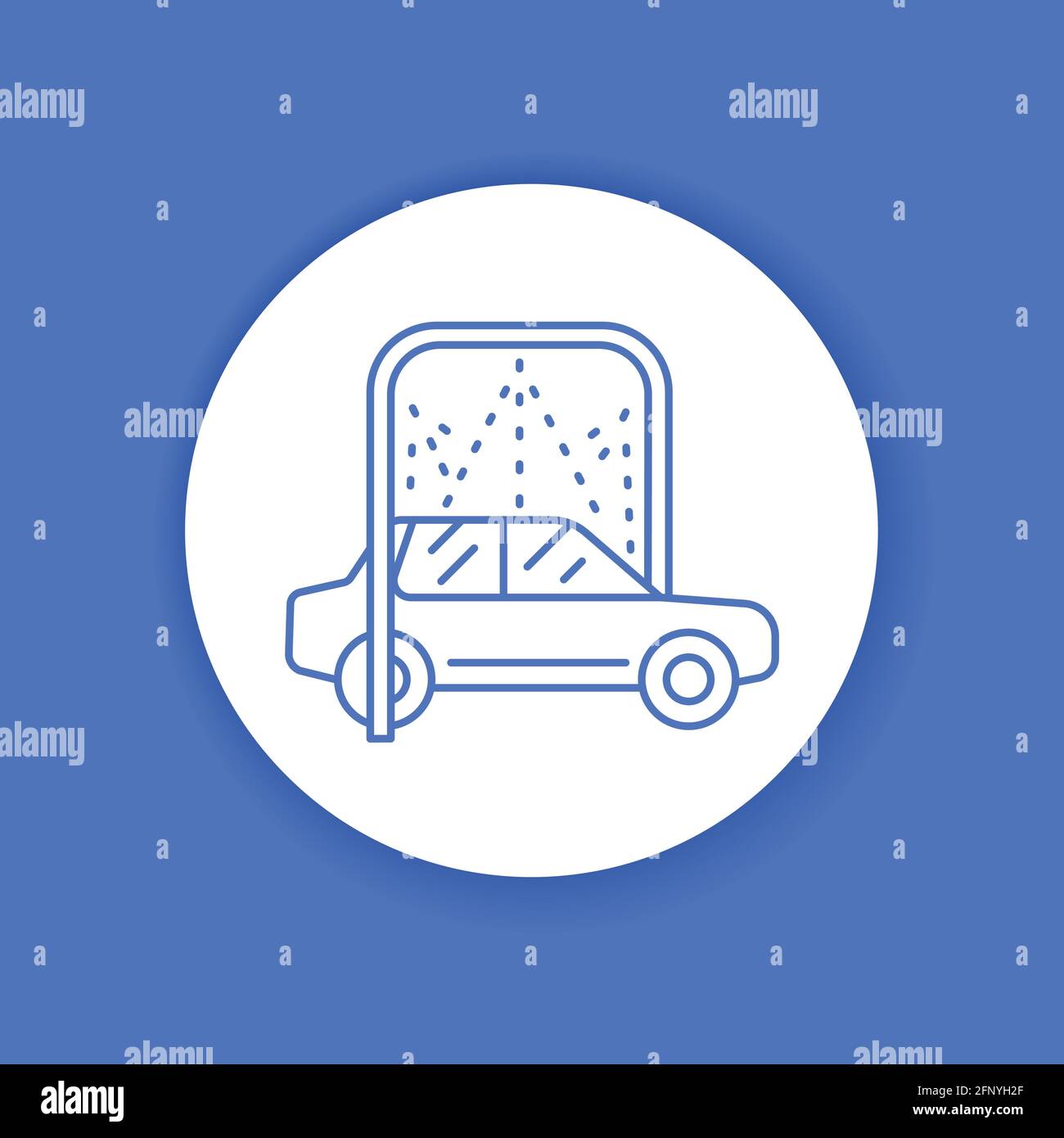 Car disinfection color glyph icon. Automatic car wash. Pictogram for ...