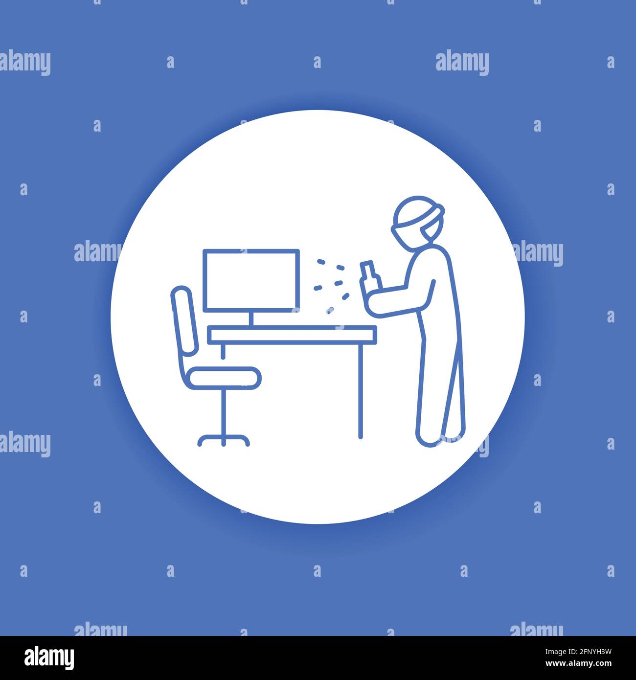 Office disinfection color glyph icon. Cleaning service. Pictogram for ...