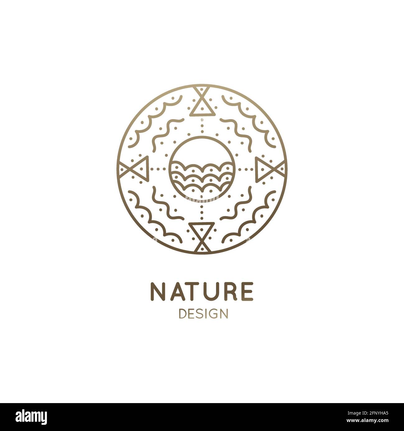 Aztec alchemy icon outline Cut Out Stock Images & Pictures - Alamy