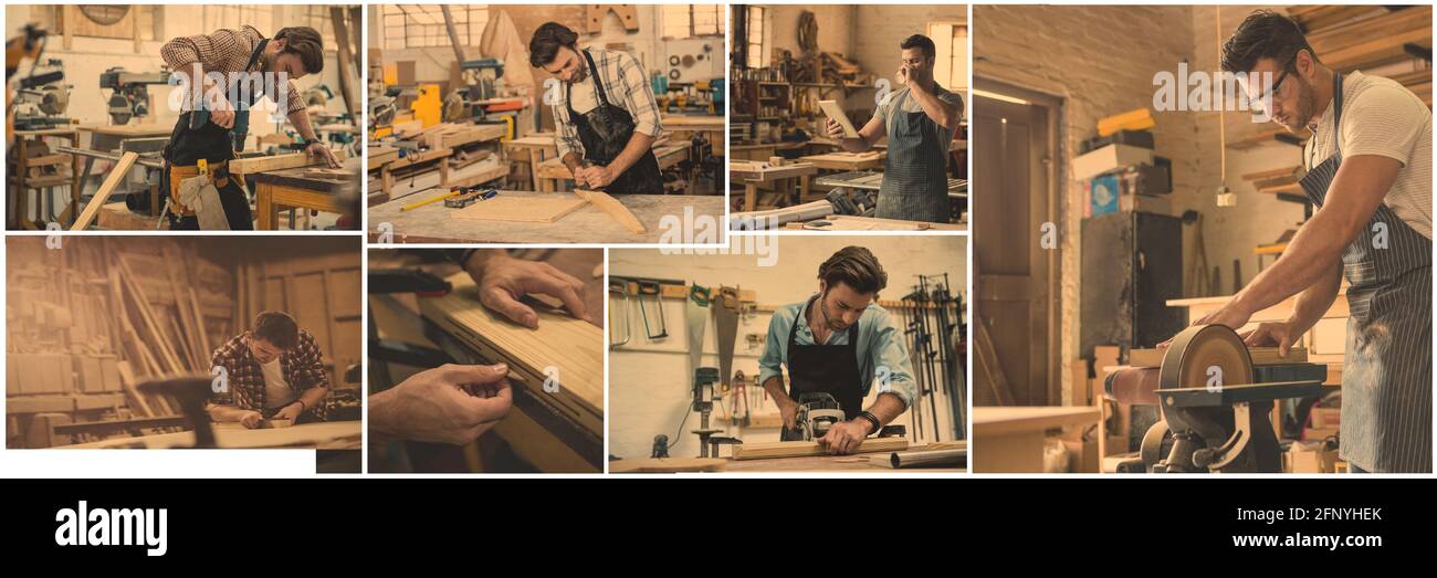 Carpenter workshop illustration hi-res stock photography and images - Alamy