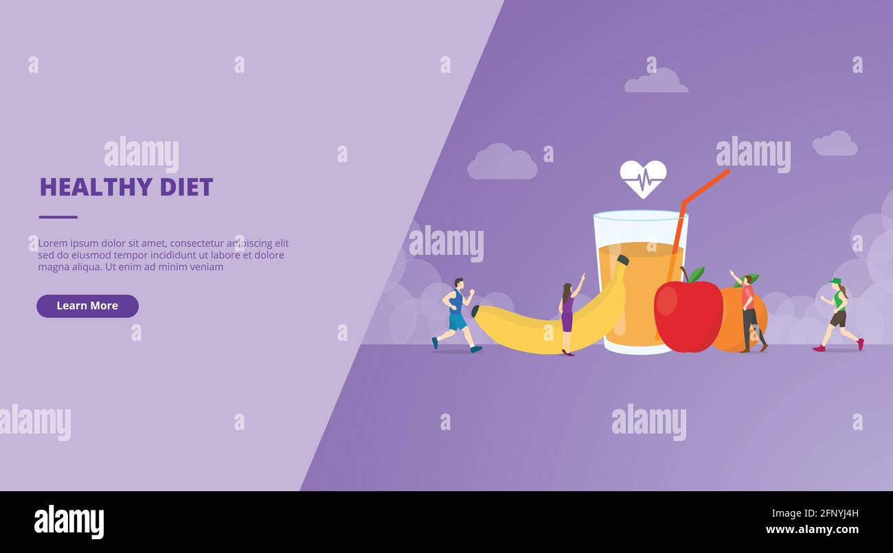 healthy diet for website design template banner or slide presentation ...