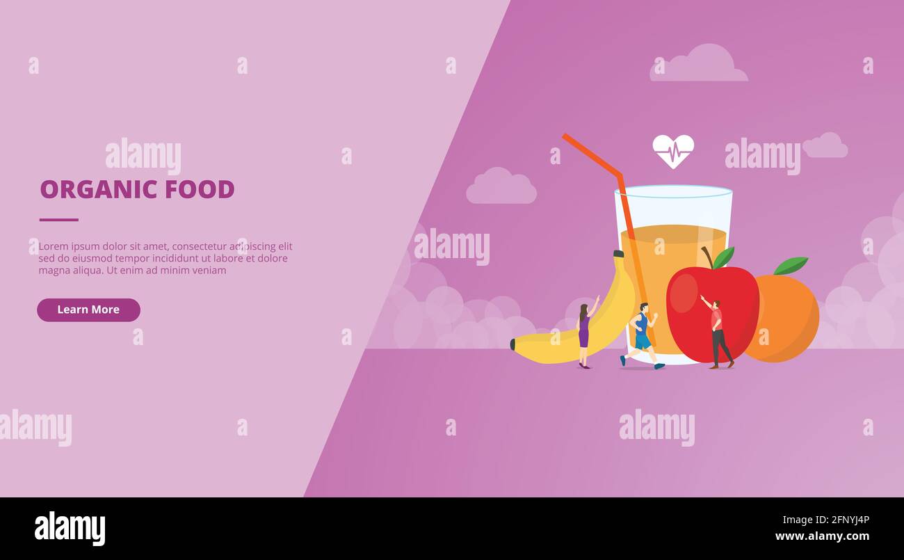 healthy organic diet for website design template banner or slide ...