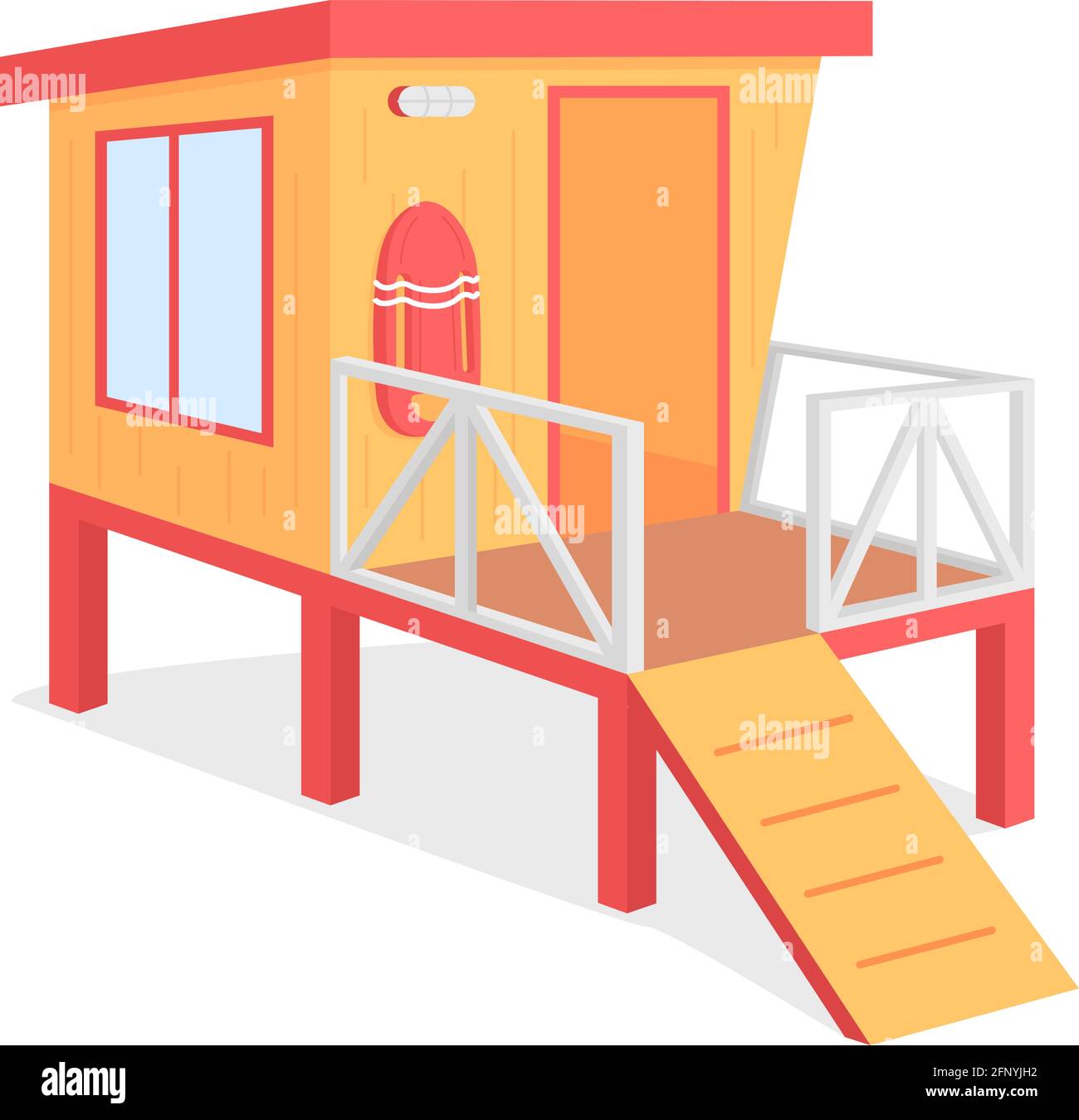 Lifeguard tower professional beach Stock Vector Images - Alamy
