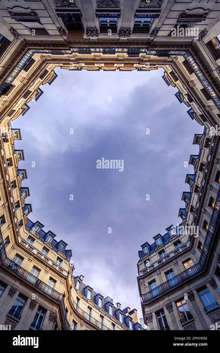 Paris, France - January 28, 2021: Place Edouard VII. Square named after ...