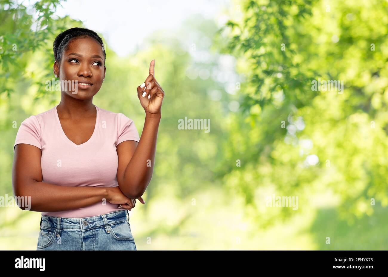 Pointing finger up, black hi-res stock photography and images - Alamy