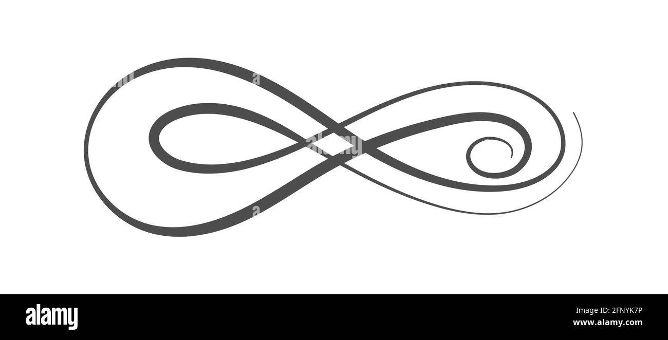 calligraphic symbol of infinity. Vector illustration for creative ...