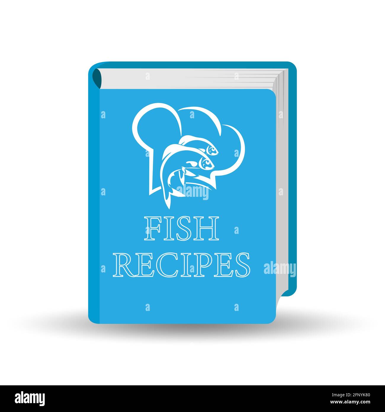 Books with fish recipes. Vector illustration, for websites, apps, and ...