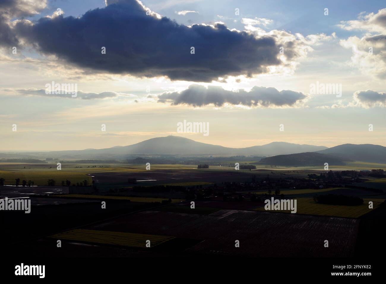 sleza, 718 m above sea level, landscape, dolnoslaskie, landscape ...
