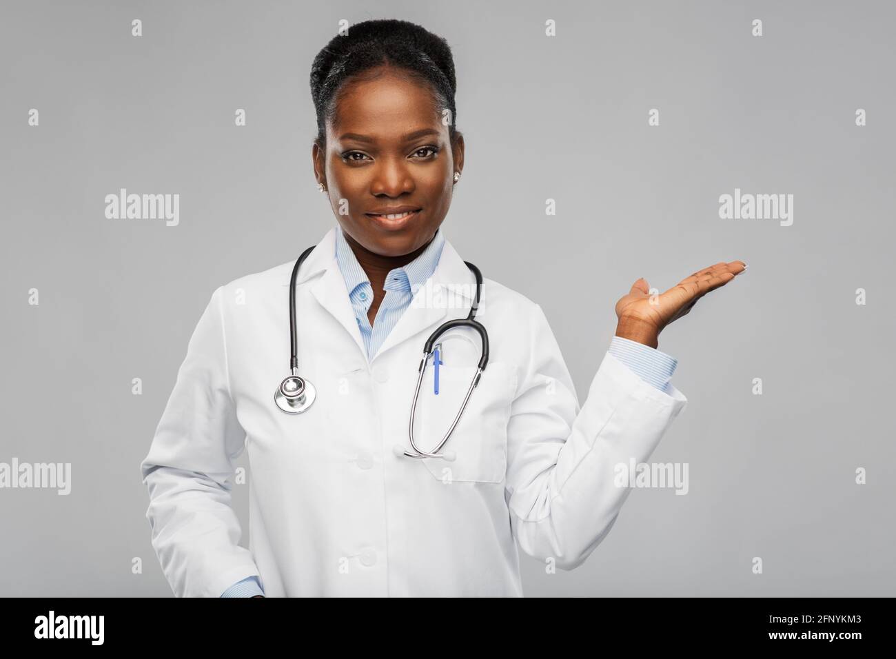 african american female doctor with stethoscope Stock Photo - Alamy