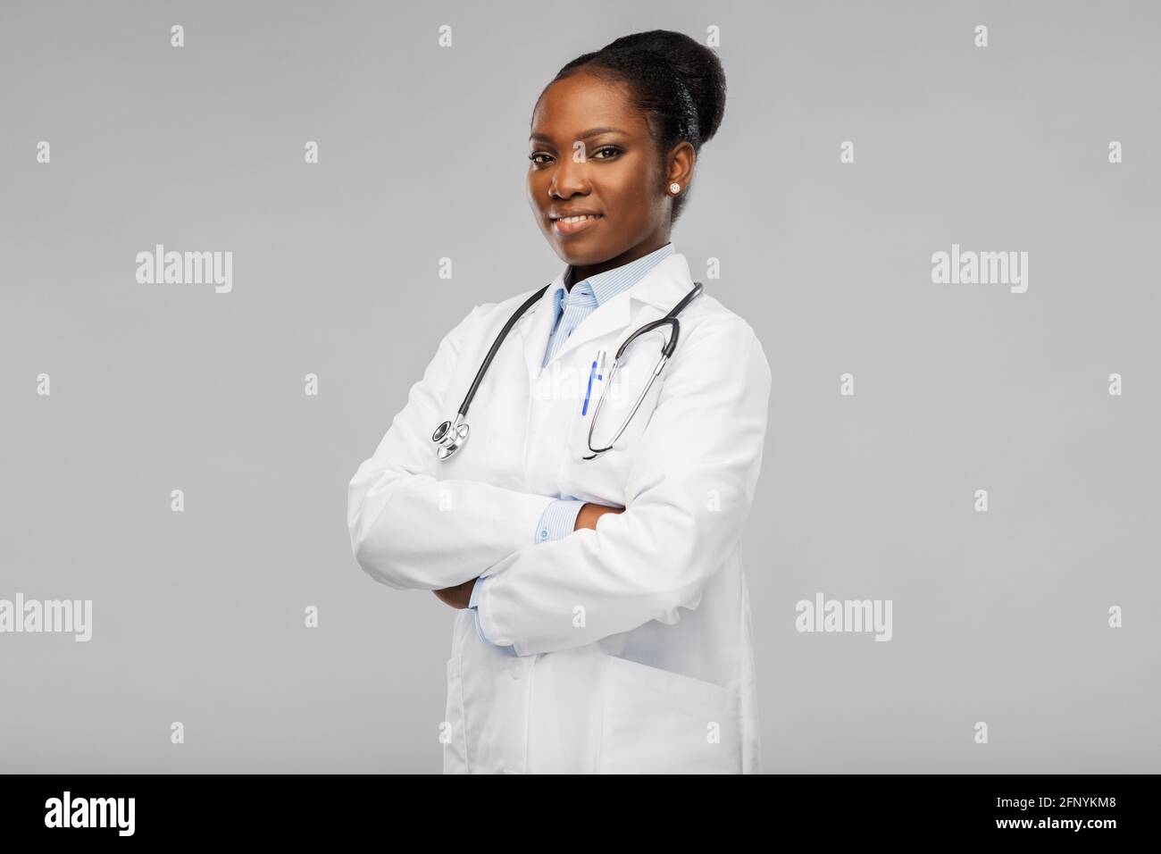 african american female doctor with stethoscope Stock Photo - Alamy