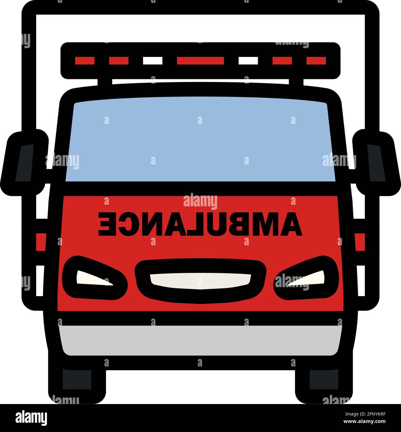 Ambulance Icon. Editable Bold Outline With Color Fill Design. Vector ...